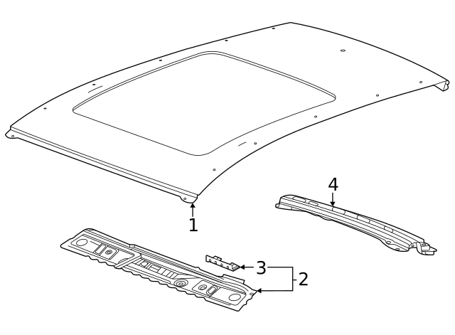 Roof Front Header Panel 60006094 | GMPartsDirect.com