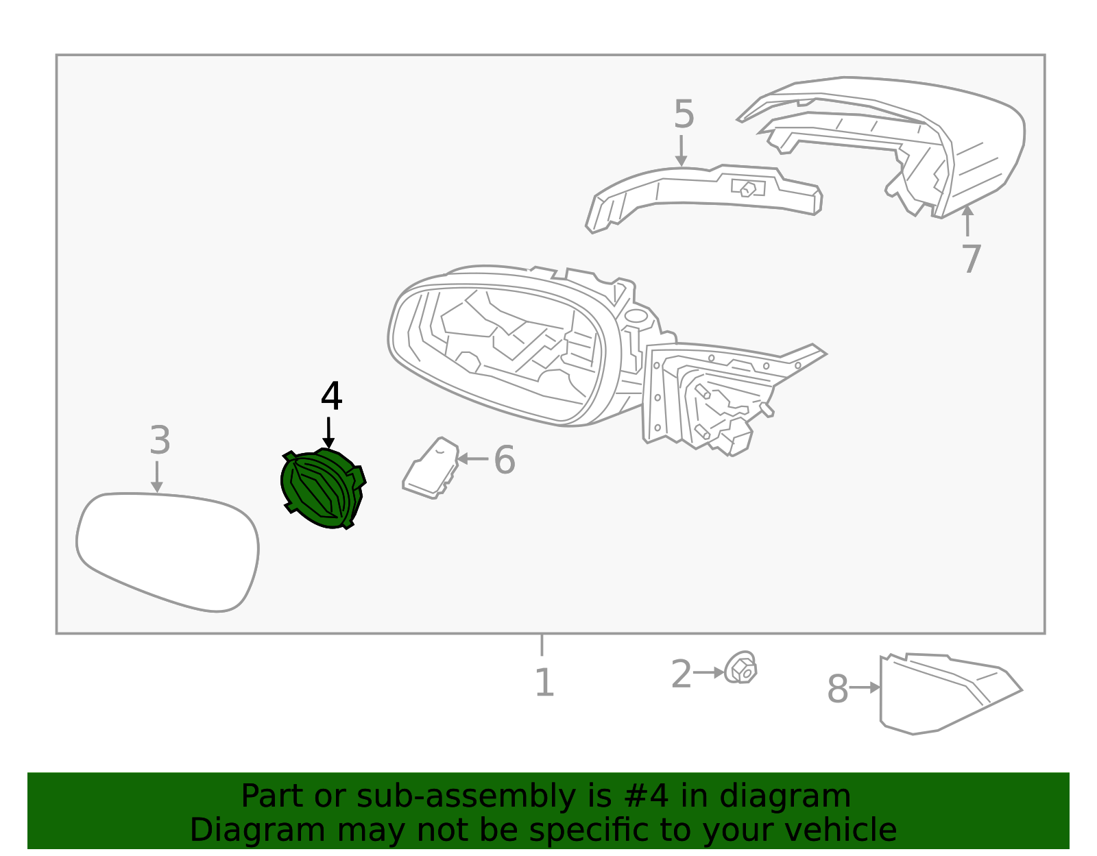 Hyundai - 87612-F6000 - Door Mirror Drive Motor - 2019-2025 Hyundai ...