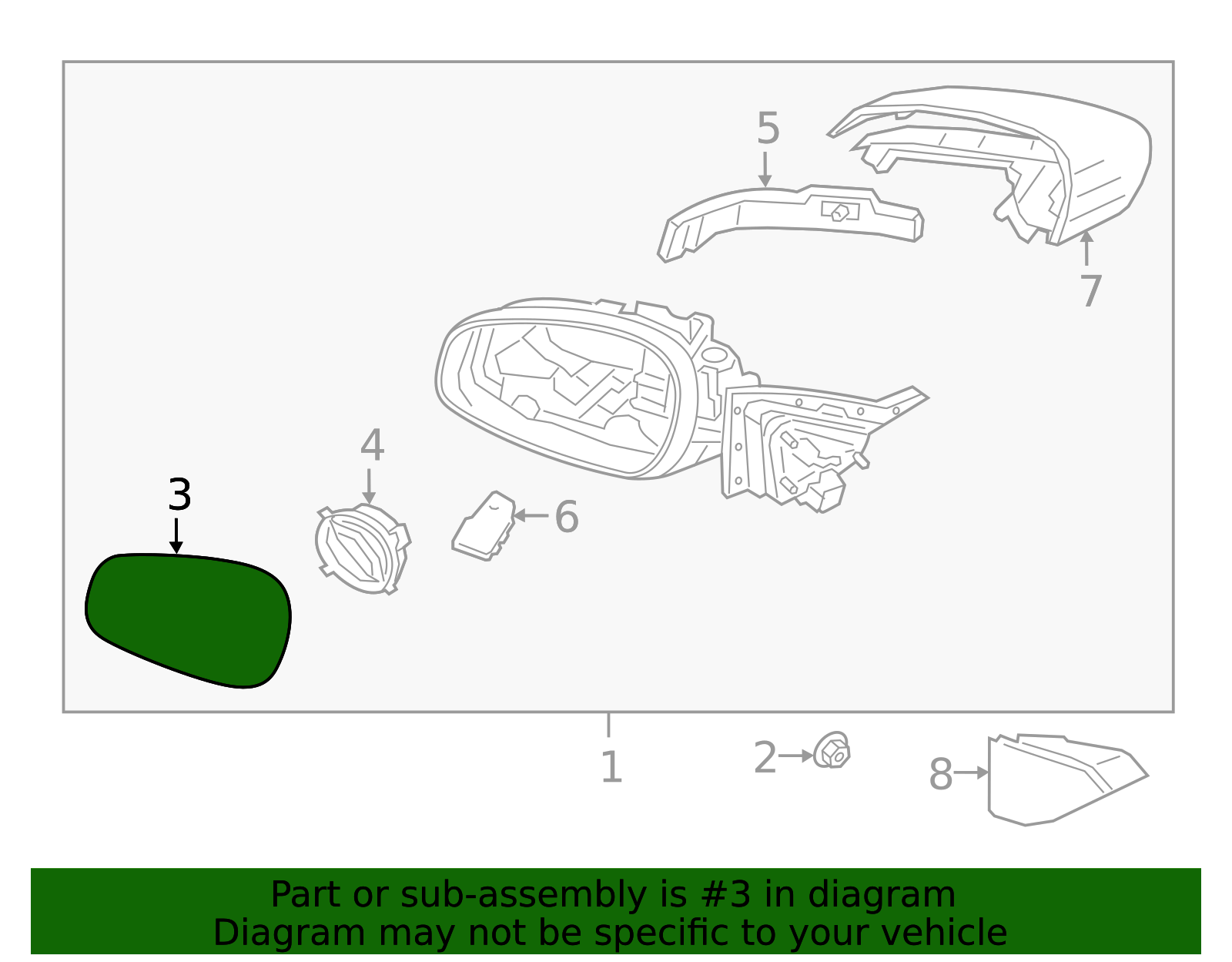 2024 Genesis G70 Mirror Glass 87621-G9380 | Hyundai Wholesale Direct