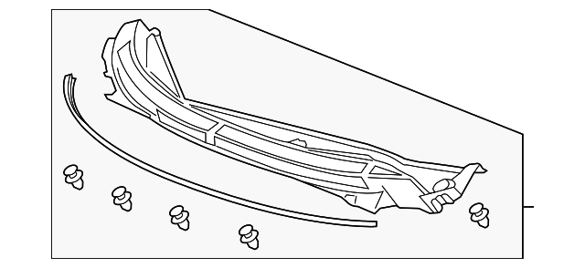 2011-2016 Honda CR-Z Cowl Top Assembly, Front Center 74218-SZT-000 ...