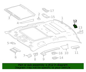 257-692-44-00 - Roof Insulator 2019-2023 Mercedes-Benz | Mercedes-Benz ...