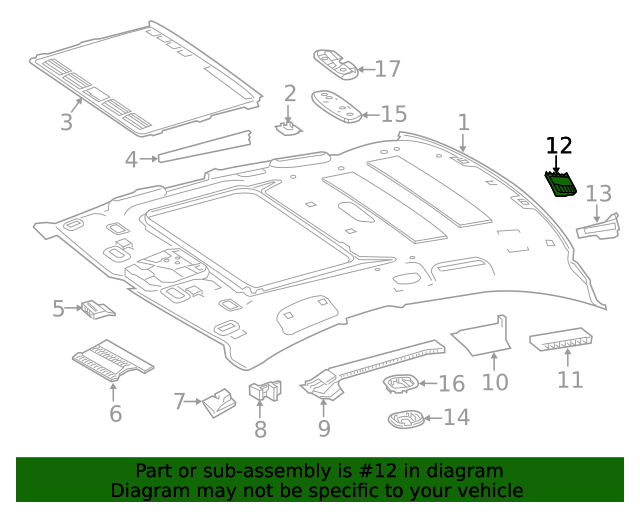 257-692-43-00 - Roof Insulator 2019-2023 Mercedes-Benz | Mercedes-Benz ...