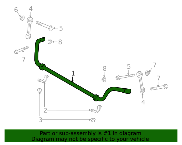 PAB-511-305-A - Suspension Stabilizer Bar 2019-2022 Porsche Cayenne ...