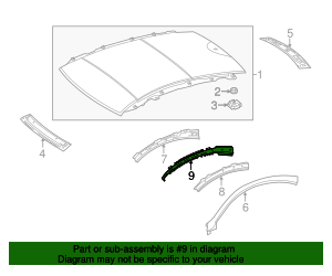 2010-2017 Mercedes-Benz Roof Side Rail Reinforcement 207-637-01-16 | MB ...