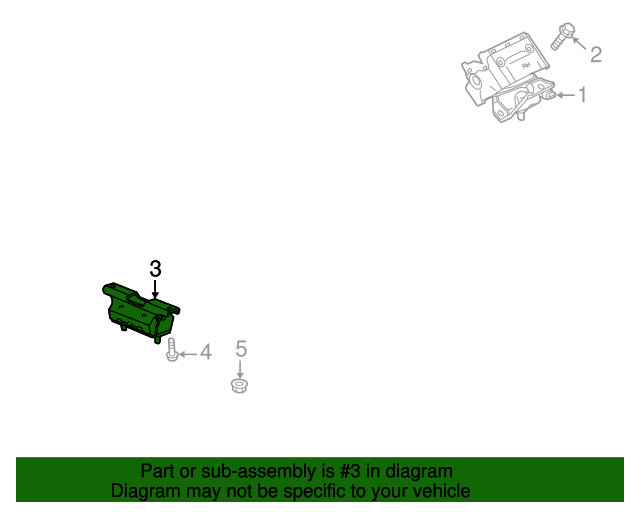 2014-2018 GM Automatic Transmission Mount 23134731 GM | GMPartsDirect.com