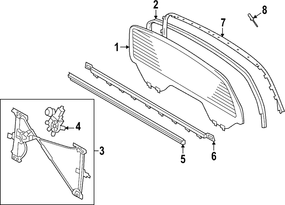 2022-2024 Toyota Tundra Glass Run 68275-0C070 | Toyota San Diego Parts
