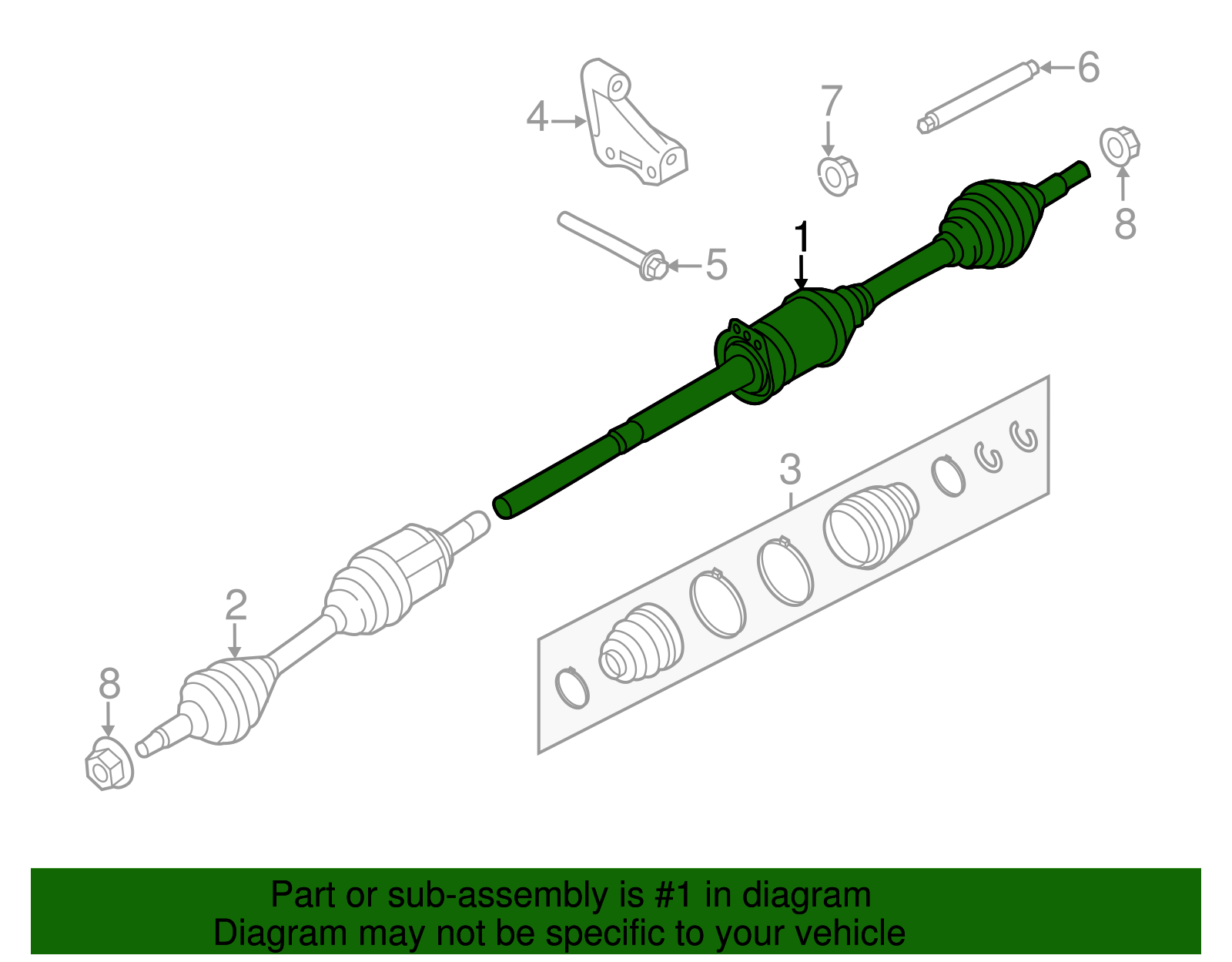 Genuine OEM Ford Part - Axle Assembly FB5Z-3B436-G | Genuine OEM Ford ...