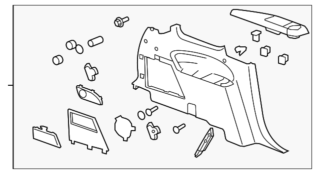 2013-2017 GMC Quarter Trim Panel 23389786 | GMPartsDirect.com