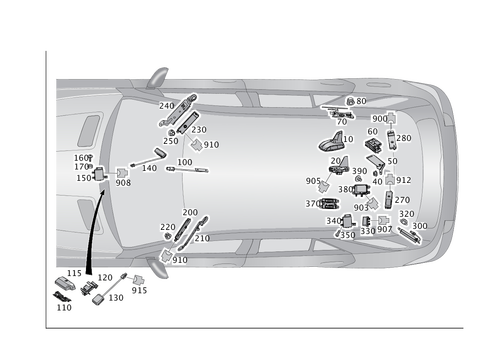 Antenna, Antenna Amplifier and Wiring Harnesses for 2009 Mercedes-Benz ...