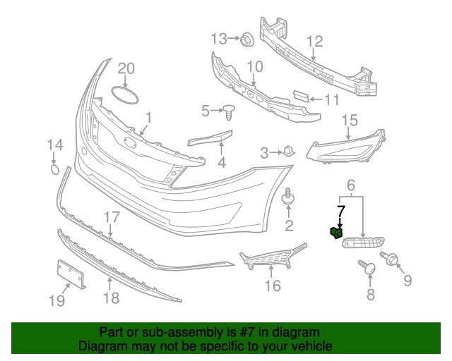 86625-1M000 - Side Retainer Retainer 2011-2016 Kia Optima | Kia.Parts Store