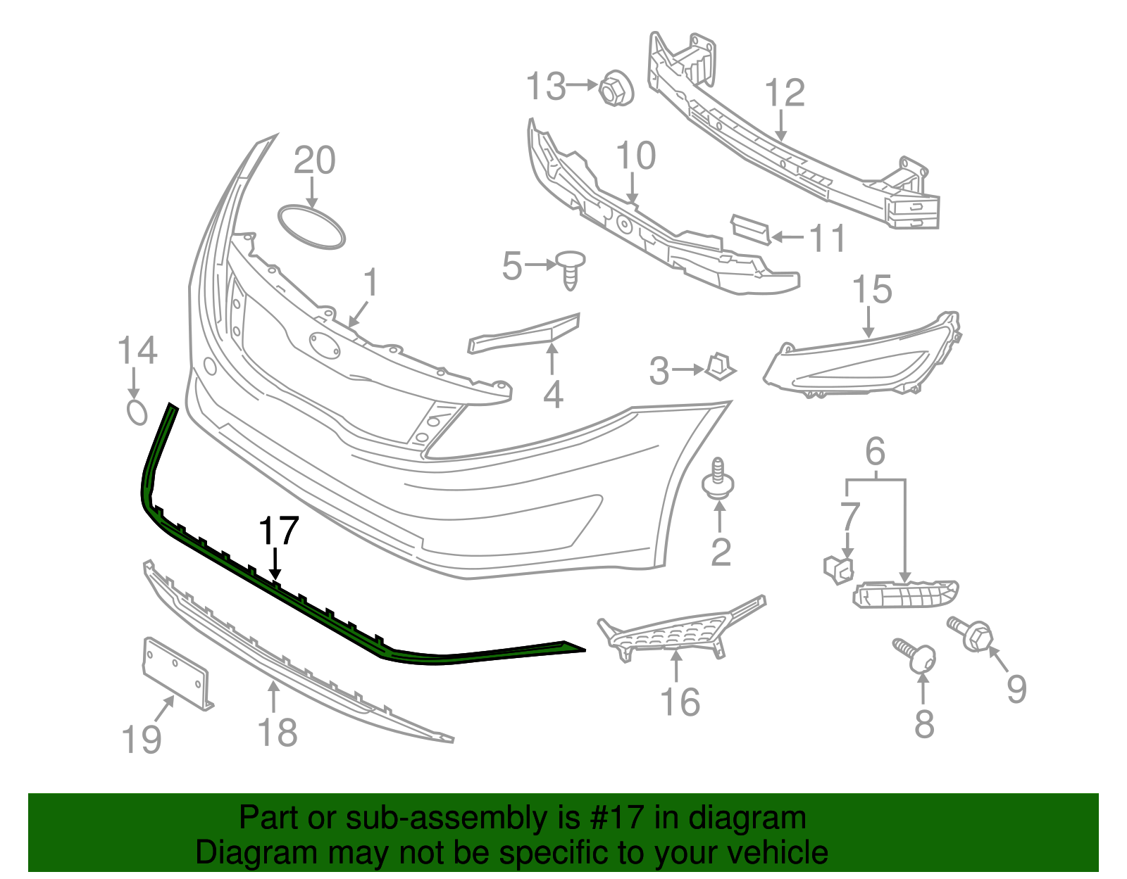 2011-2013 Kia Optima Lower Deflector 86590-2T000 | OEM Parts Online
