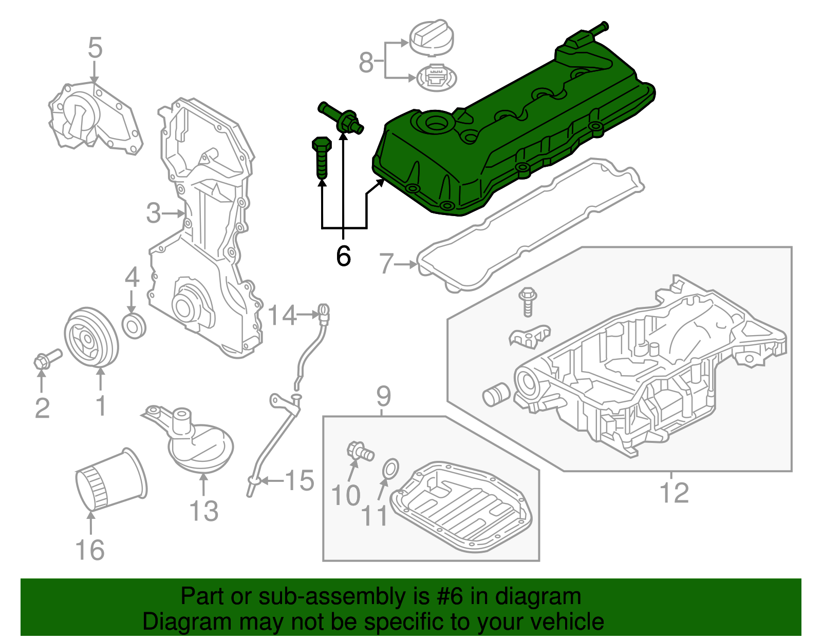 2017-2020 Nissan Valve Cover 13264-4JM0A | Temecula Nissan Parts