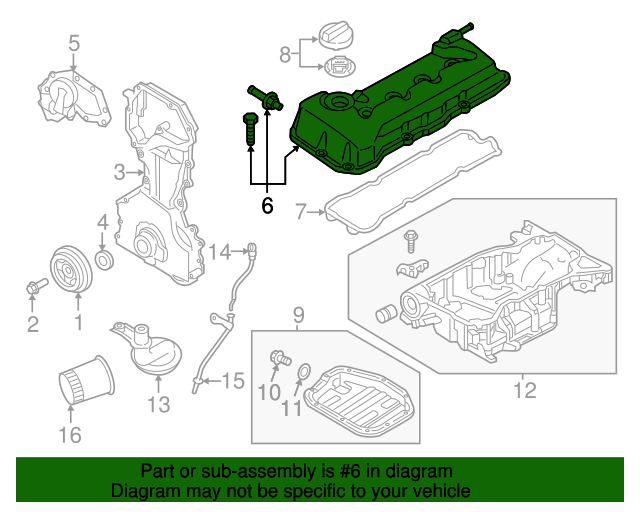 13264-4JM0A - Valve Cover 2017-2020 Nissan | Nissan Parts & Accessories ...