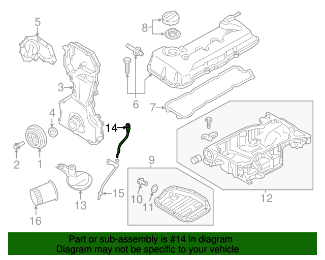 2013-2019 Nissan Dipstick 11140-3TA0A | TascaParts.com