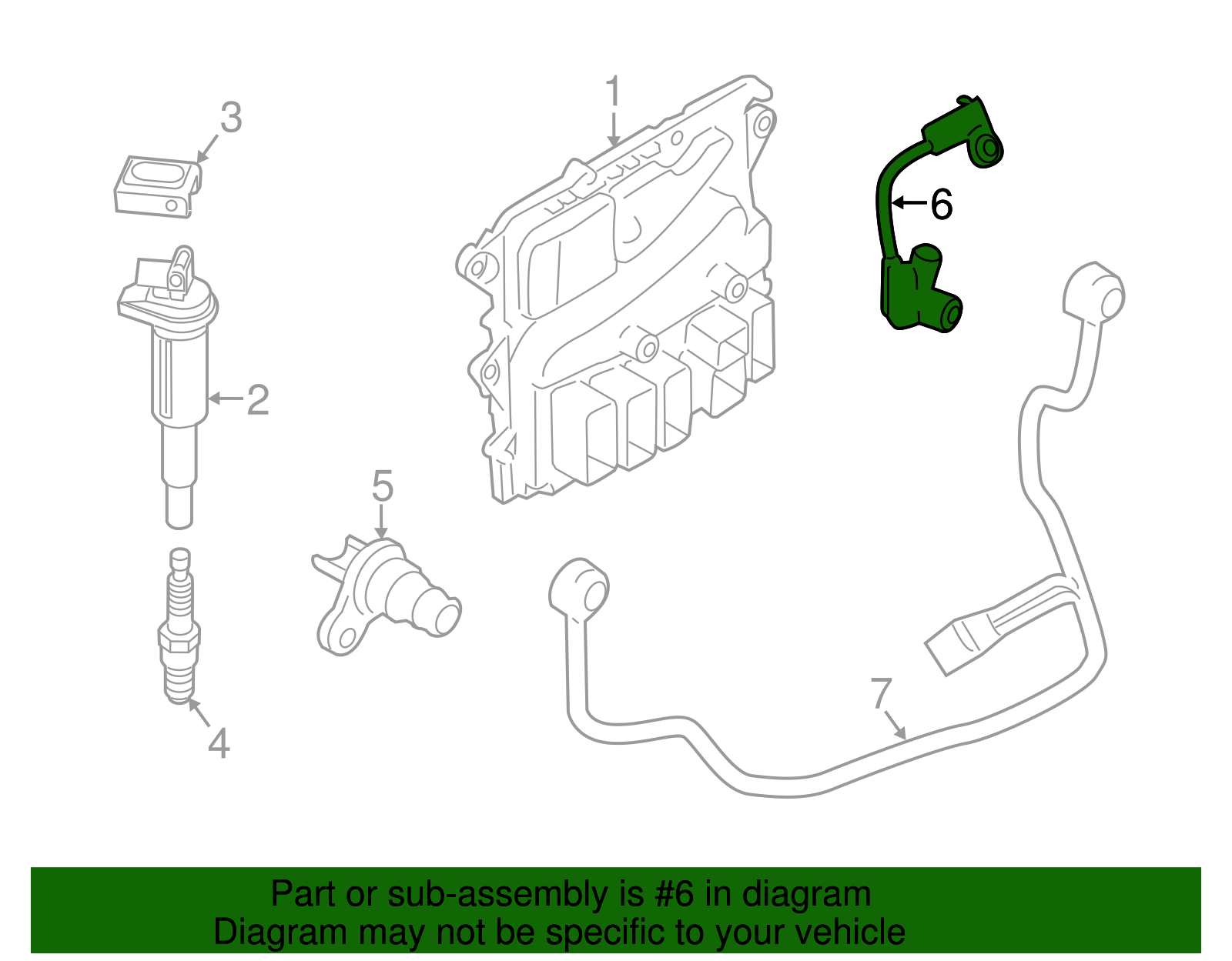 13627582842 - 2010-2021 BMW Engine Crankshaft Position Sensor (13-62-7 ...
