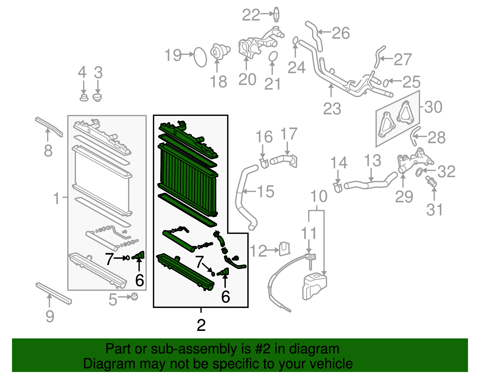 2007-2012 Lexus ES350 Radiator 16400-AD020 | OEM Parts Online