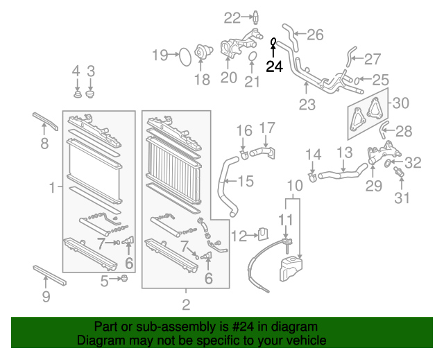 2007-2018 Lexus Thermostat Housing O-Ring 96761-24021 | OEM Parts Online