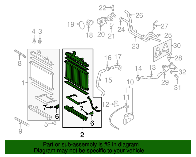 2007-2012 Lexus ES350 Radiator 16400-AD020 | OEM Parts Online