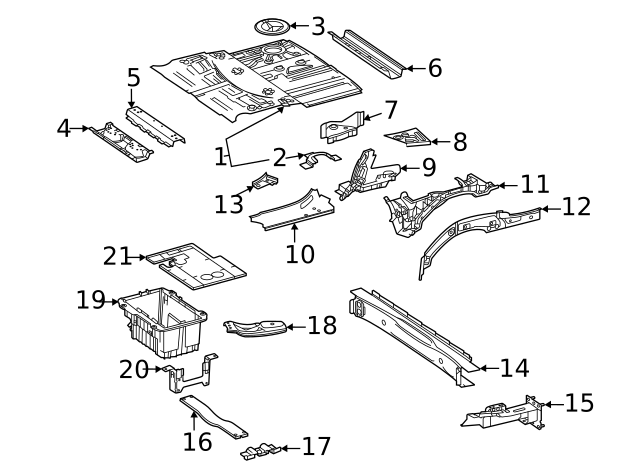 2020-2023 Mercedes-Benz Frame Rail End 167-610-79-02 | AutoNationParts.com