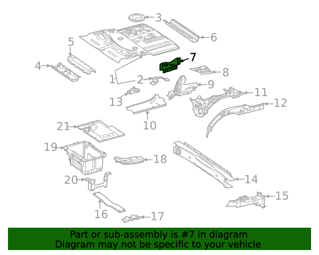 2020-2023 Mercedes-Benz Floor Pan Bracket 167-610-57-01 ...