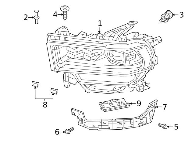 2019-2021 Ram Headlamp 68360177AD | TascaParts.com