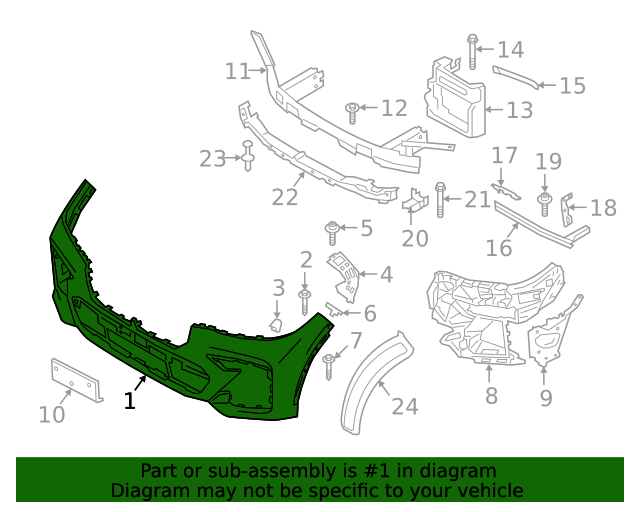 51118745425 - 2019-2022 BMW X7 Bumper Cover (51-11-8-745-425) | BMW of ...