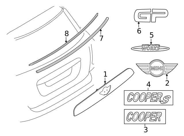 51-13-7-489-753 - Grip Handle - 2019-2021 Mini Cooper | BMWPartsHub