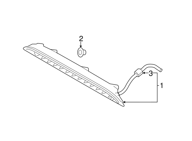 92700-1W200 - High Mount Lamp - 2012-2014 Kia Rio | Kia Auto Parts