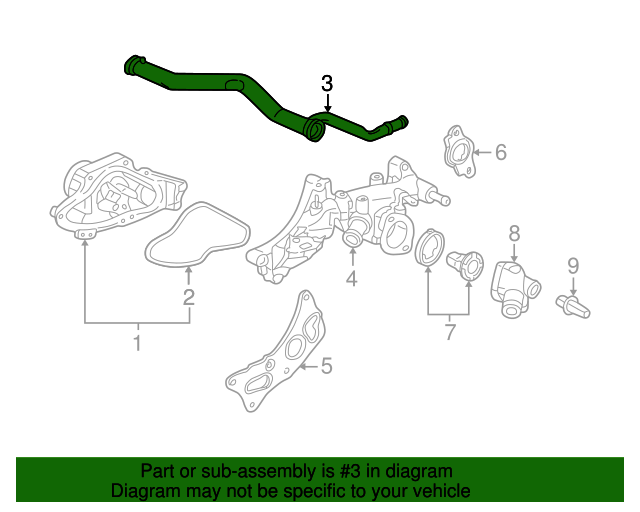 1998-2002 Honda Accord Pipe, Connecting 19505-P8A-A00 | OEM Parts Online