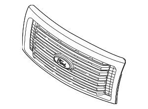 Ford AL3Z-8200-B - Grille Insert - Lariat Chrome Mesh - 2009-2013 Ford ...