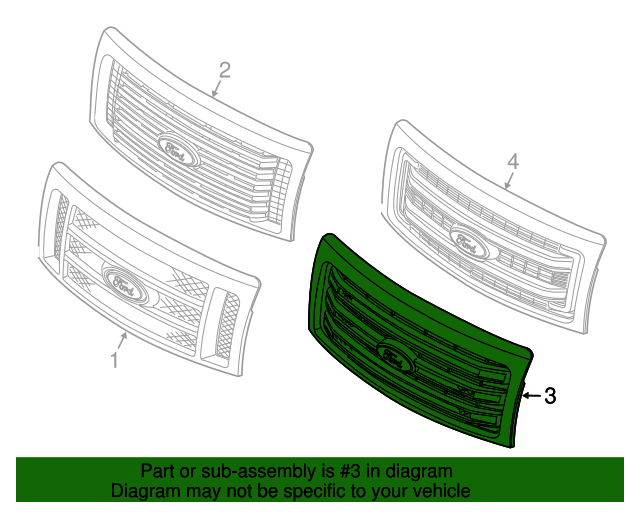 2010-2013 Ford F-150 2009-2014 Ford F-150 Lariat Chrome Mesh Front ...