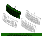 AL3Z-8200-B 2009-2013 Ford F-150 Grille Insert - Lariat Chrome Mesh ...