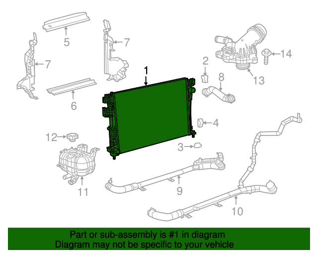 2017-2020 Chrysler Radiator 68217319AD | TascaParts.com