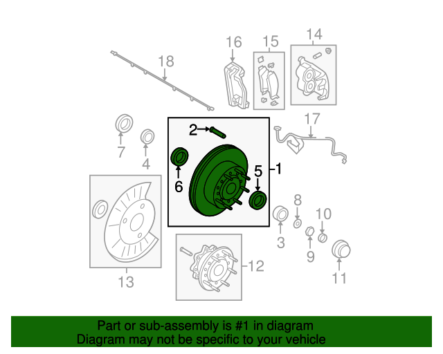 2008-2016 Ford Hub & Rotor CC3Z-1102-A | QuirkParts