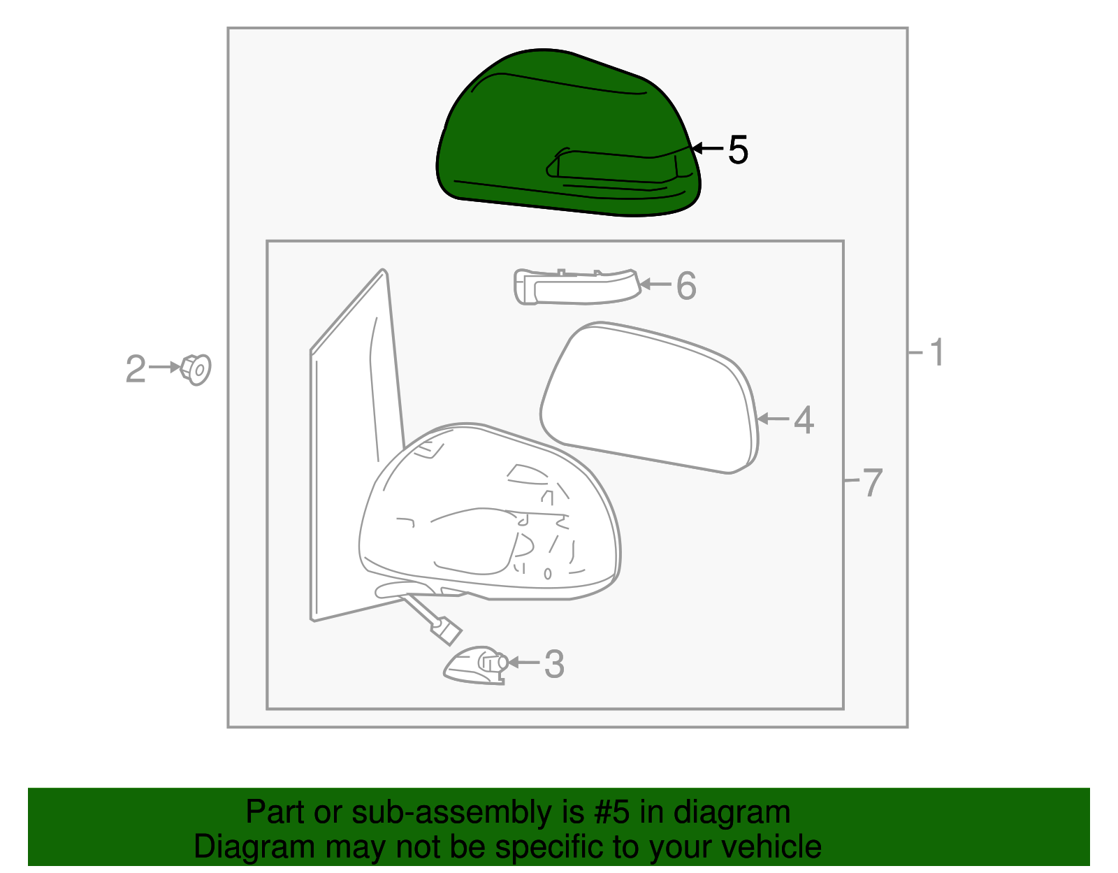 2013-2020 Toyota Sienna Mirror Cover - Silver - DRIVERS SIDE 87945 ...