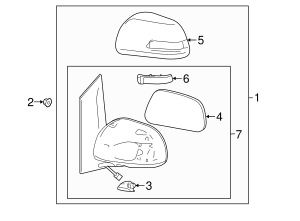 87903-08080 - Mirror Glass - 2015-2020 Toyota Sienna | OEM Genuine ...