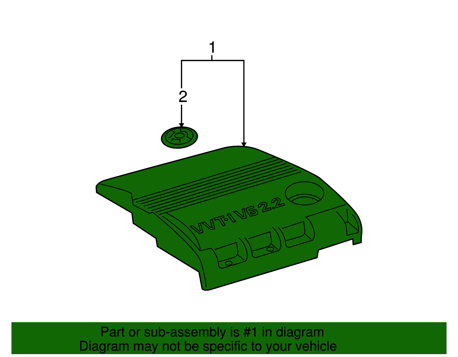 OEM 2004-2008 Toyota Cover Assembly Part # 11209-AA010 | Modern Toyota ...