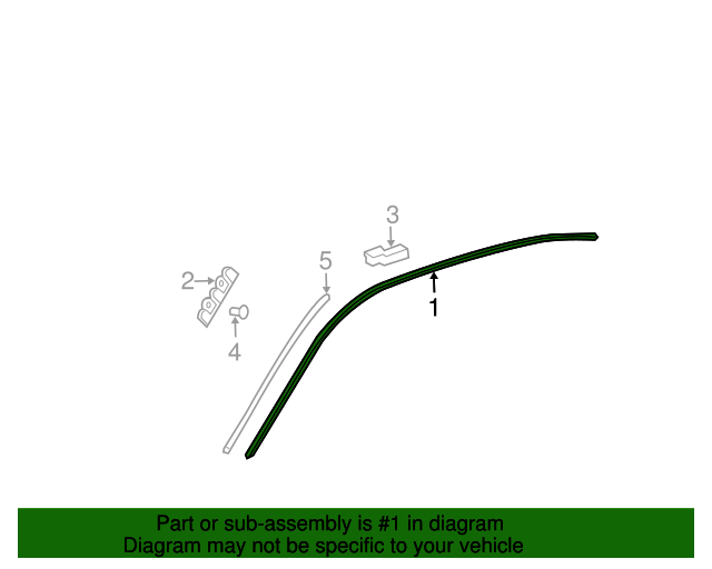 2003-2009 Mercedes-Benz Drip Molding 211-690-08-62-9999 | MB OEM Parts