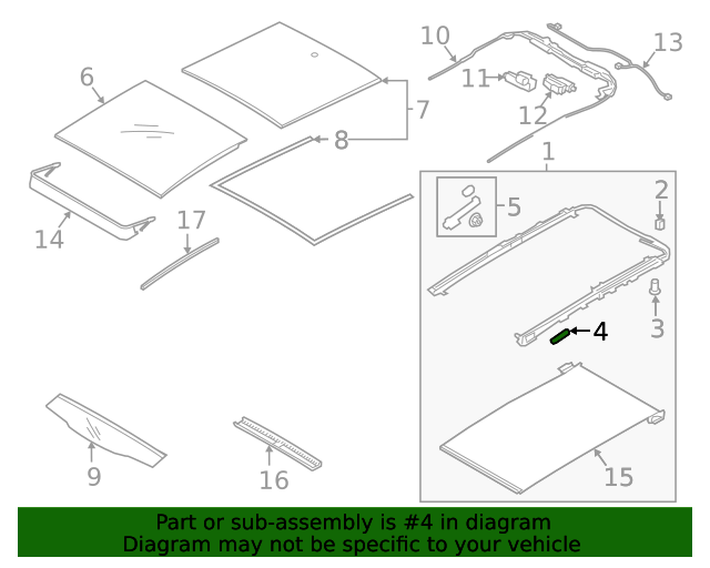 81659-B8000 - Sunroof Frame Guide 2017-2022 Kia Sportage | Kia.Parts Store