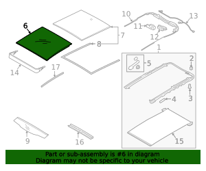 81611-D9000 - Sunroof Glass 2017-2022 Kia Sportage | Kia.Parts Store