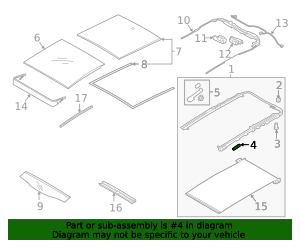 81659-B8000 - Sunroof Frame Guide 2017-2022 Kia Sportage | Kia.Parts Store