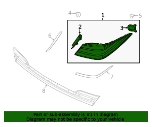 2020-2021 Genesis G90 Tail Lamp Assembly 92410-D2510 | QuirkParts