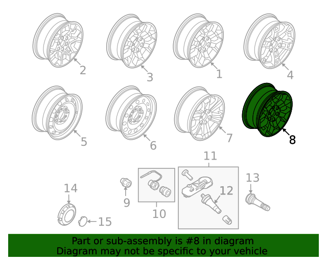 ML3Z-1007-P - Wheel Assembly 2021-2023 Ford F-150 | Ford Parts Direct