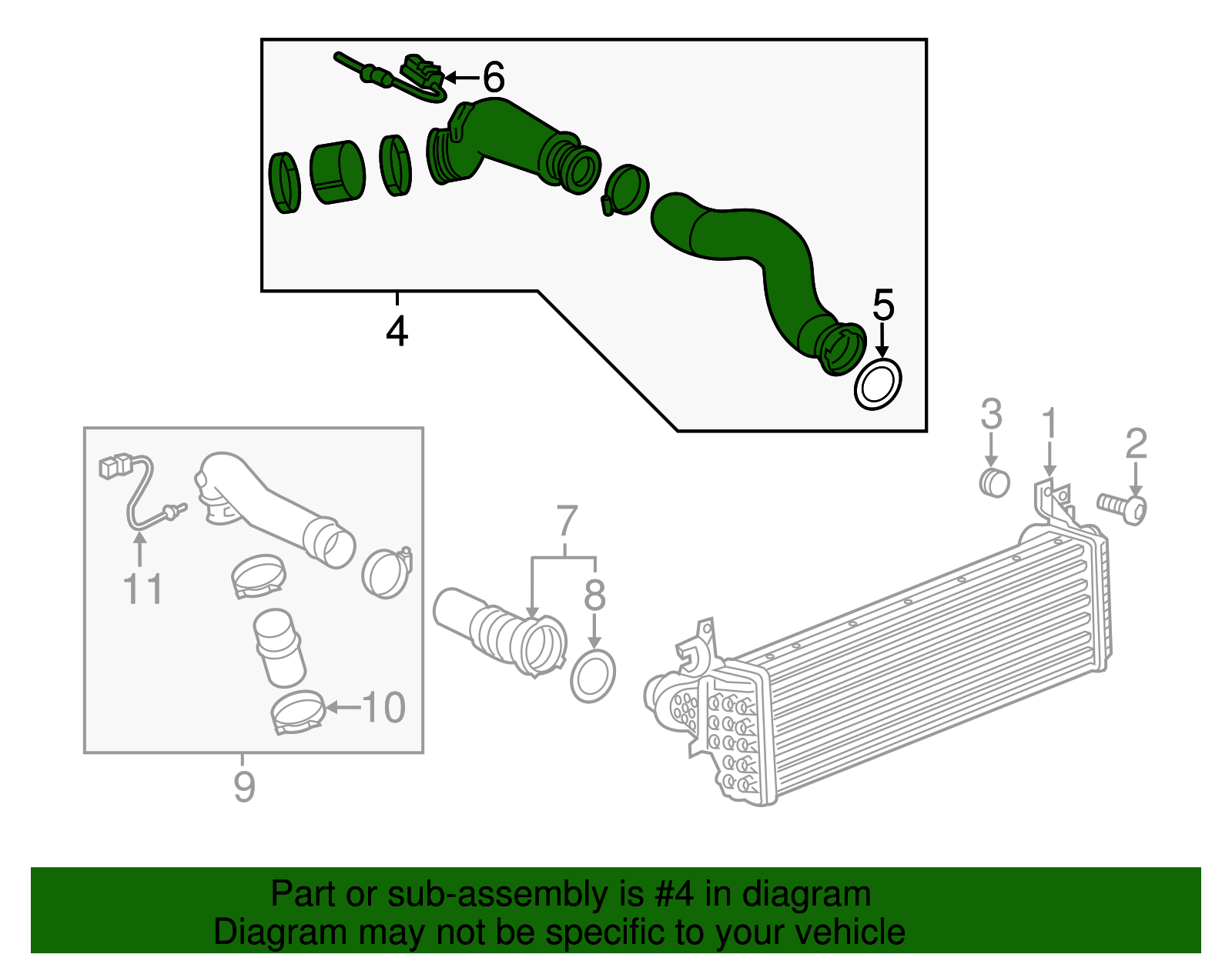 2016-2020 GM Intercooler Outlet Air Hose 84084529 | OEM Parts Online