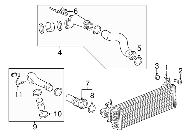 84084529 - Intercooler Outlet Air Hose 2016-2020 GM | GM Parts Warehouse