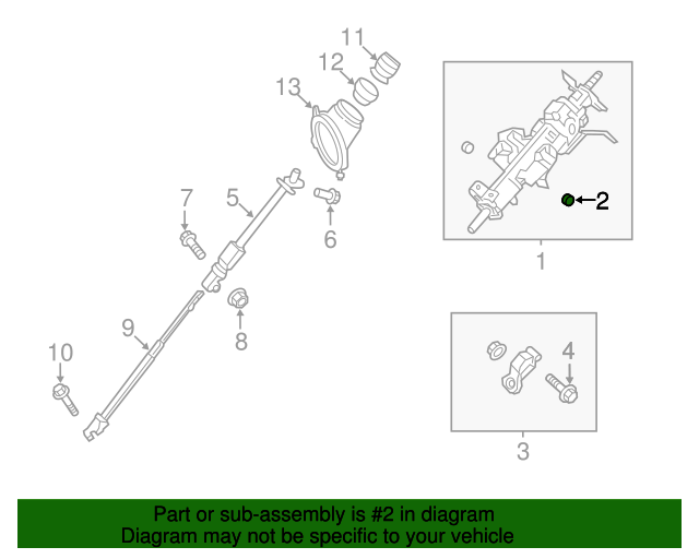 2004-2020 Nissan Steering Shaft Universal Joint Nut 01225-00701 ...
