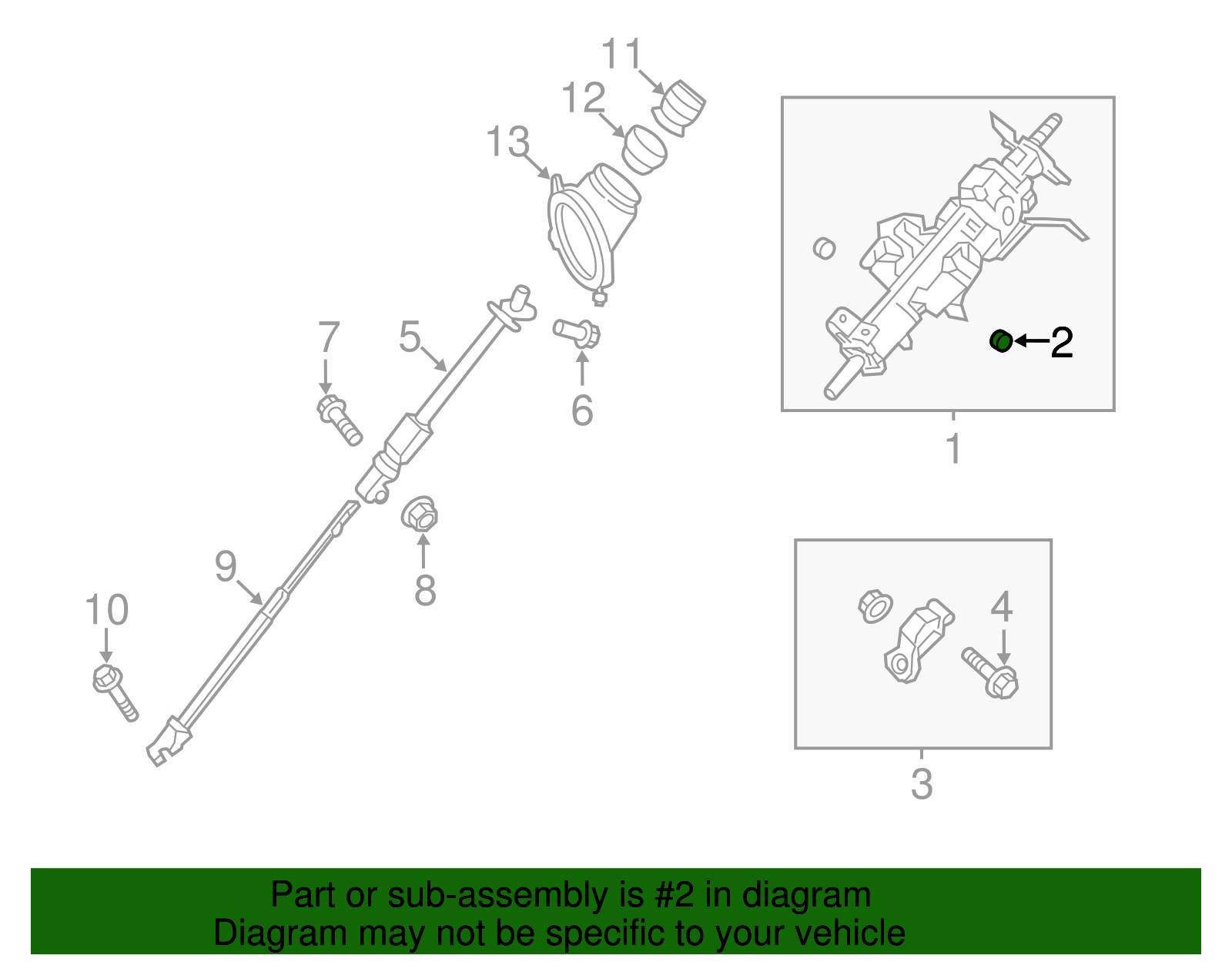 2004-2024 Nissan Steering Shaft Universal Joint Nut 01225-00701 ...