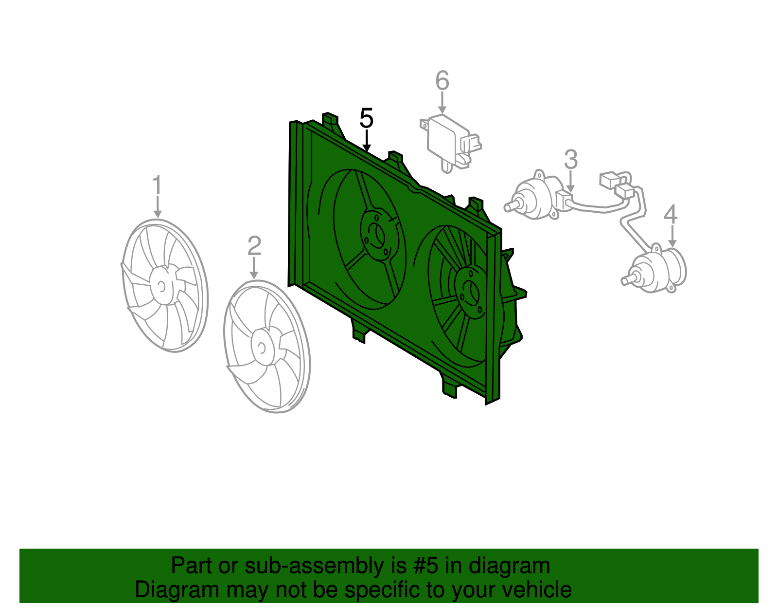 2005-2015 Toyota Fan Shroud 16711-AD010 | Toyota Parts Center