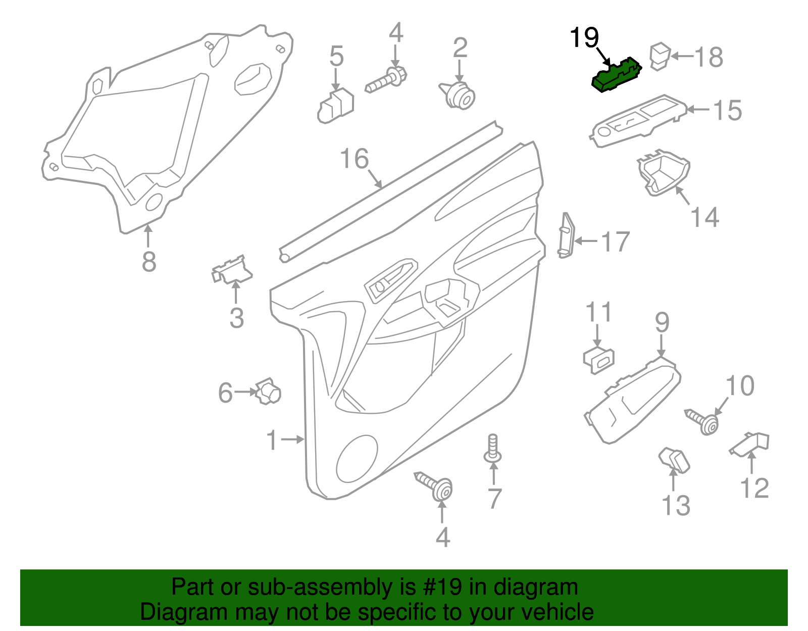 Genuine OEM Ford Part - Window Switch BM5Z-14529-H | Genuine OEM Ford Parts & Accessories