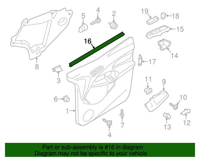 Genuine OEM Ford Part - Belt Weather-Strip DT1Z-1521456-A | Genuine OEM ...